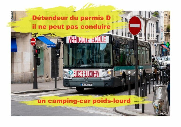 Avec son permis D, il ne peut pas conduire de camping-cars poids lourds ...