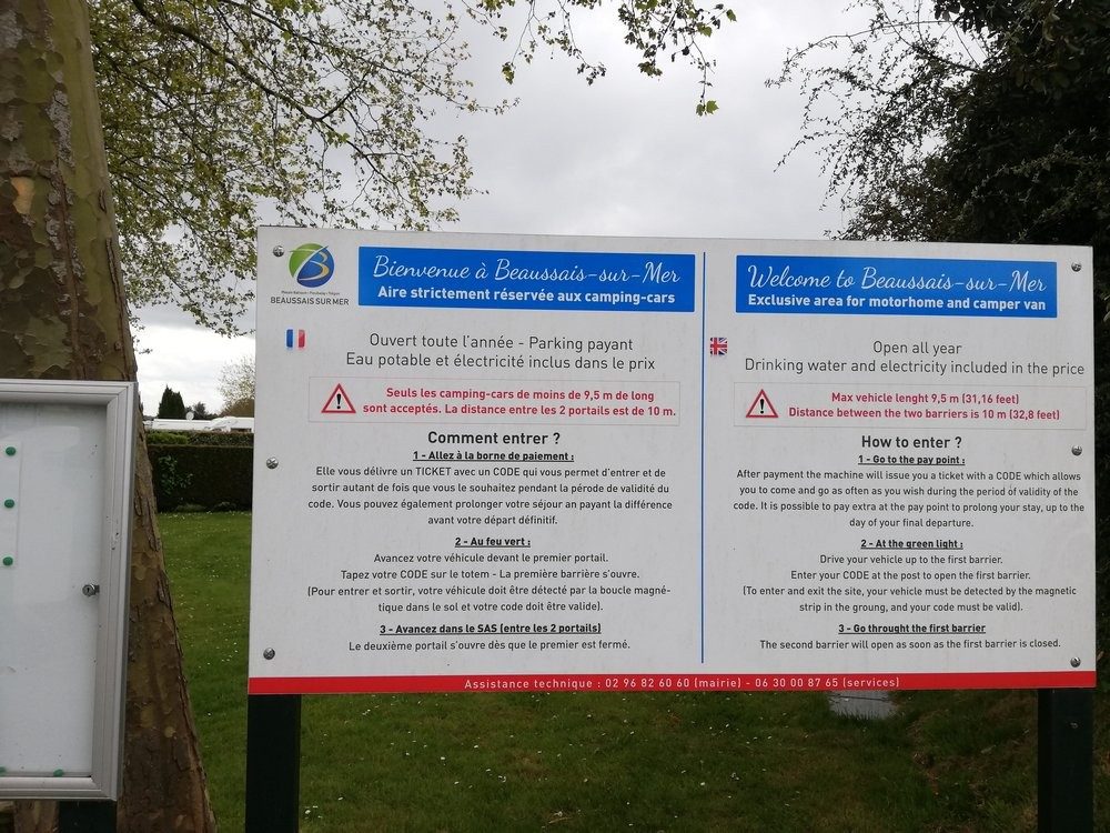 Zoom sur l'aire pour camping-cars de Beaussais-sur-Mer (22) - Camping ...