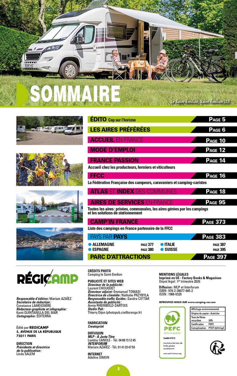 Le Guide officiel des aires de services 2026 est en vente ! - Camping ...